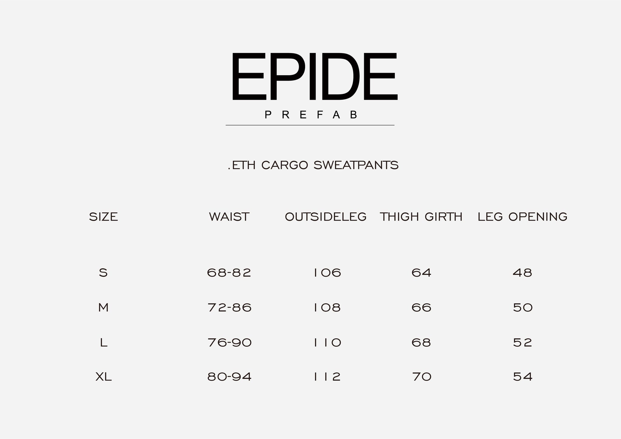 .eth Cargo Sweatpants – EPIDE PREFAB